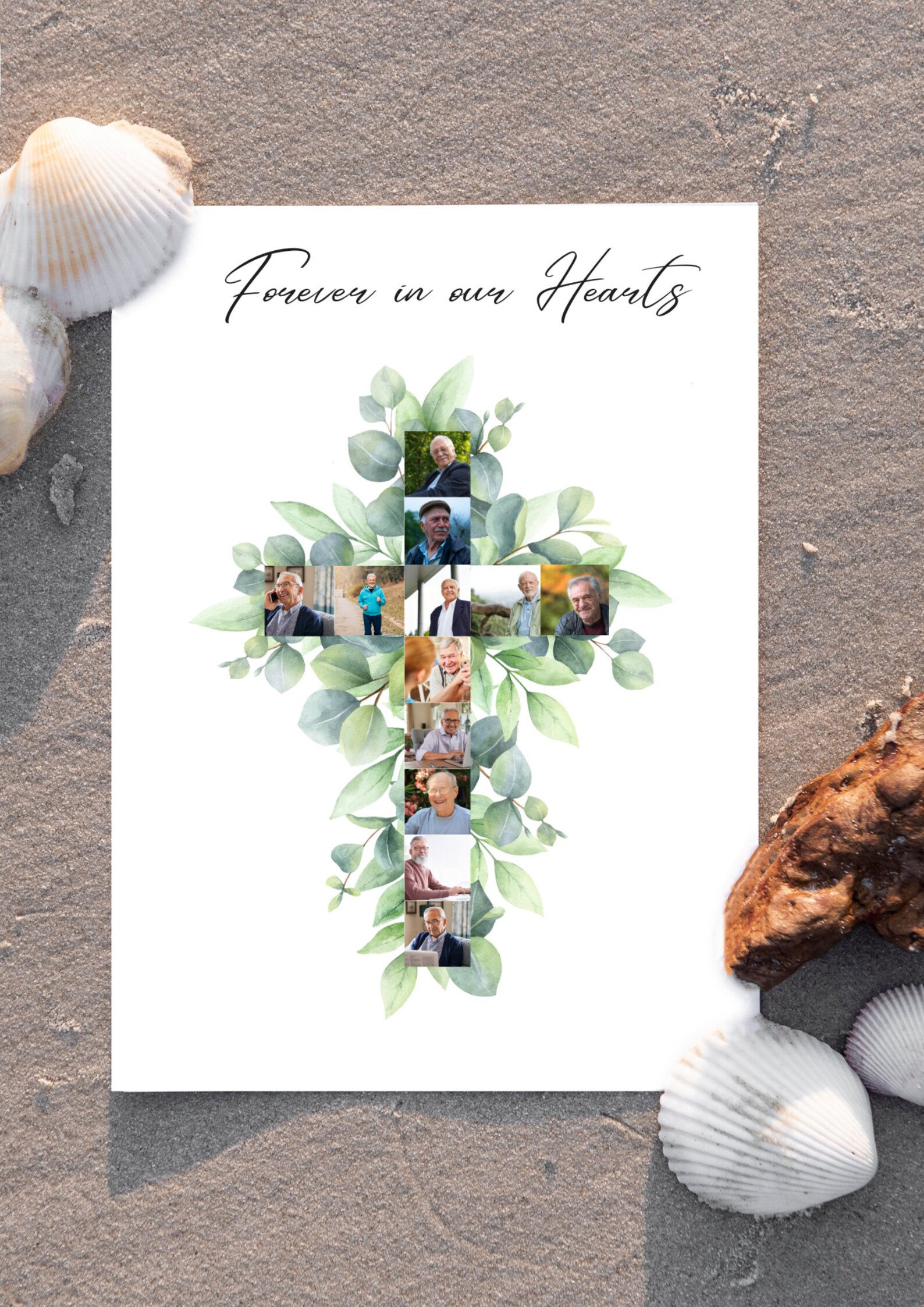 Green Cross Funeral Program, Order of Service, Obituary Template ...