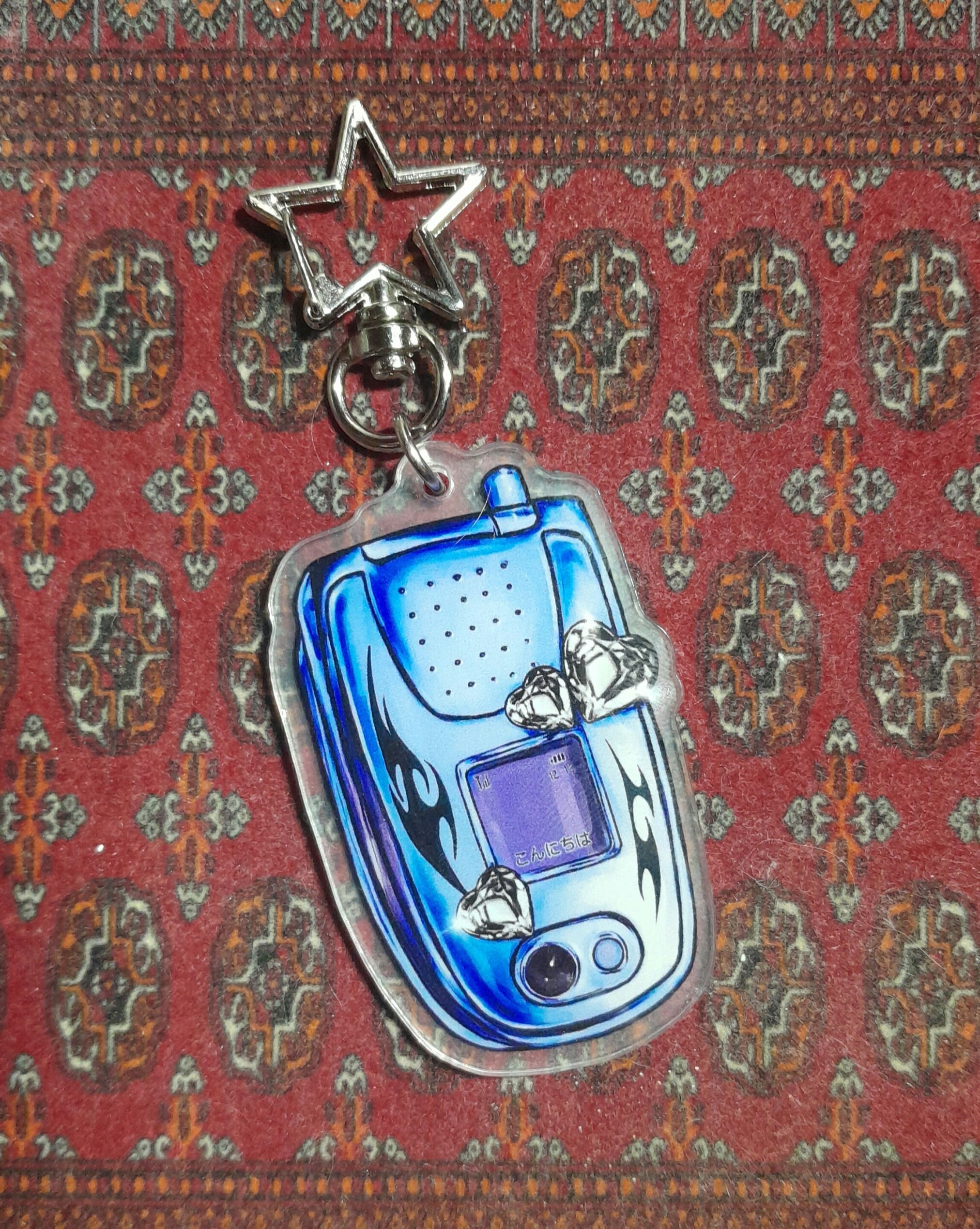 Y2K Flip Phone Clear Acrylic Keyring / Keychain, 2000s Aesthetic - Etsy