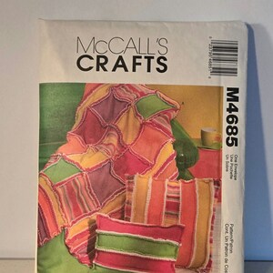 Mccalls Craft Blanket Pattern - Quilt/pillows - 17 Pieces - Etsy