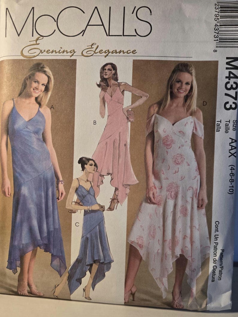 Mccalls Evening Elegance Dress Pattern M4373 - Multiple Styles - Sewing ...