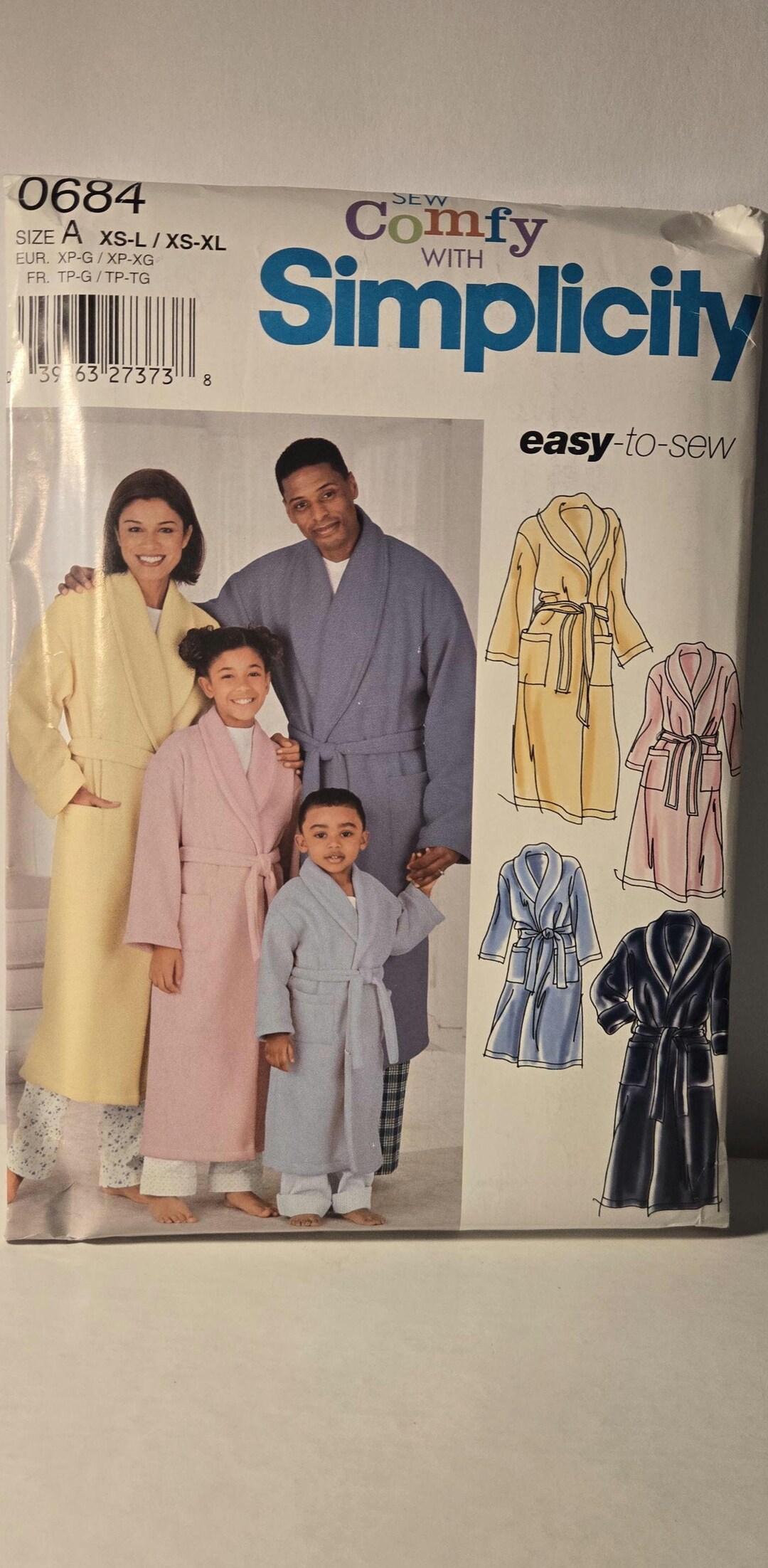 Simplicity Sew Comfy Robe Sewing Pattern 0684 - Easy to Sew Pattern - Etsy