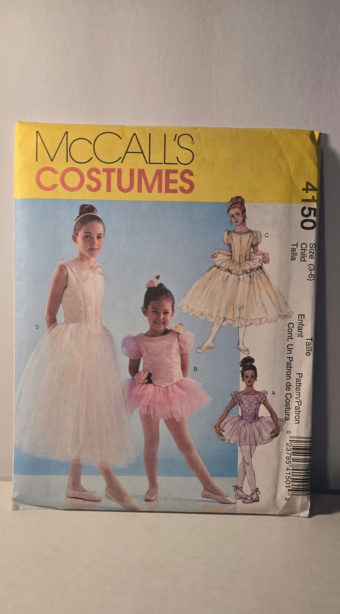 Mccalls Kids Ballerina Costume Pattern 4150 - Sewing Pattern - Etsy
