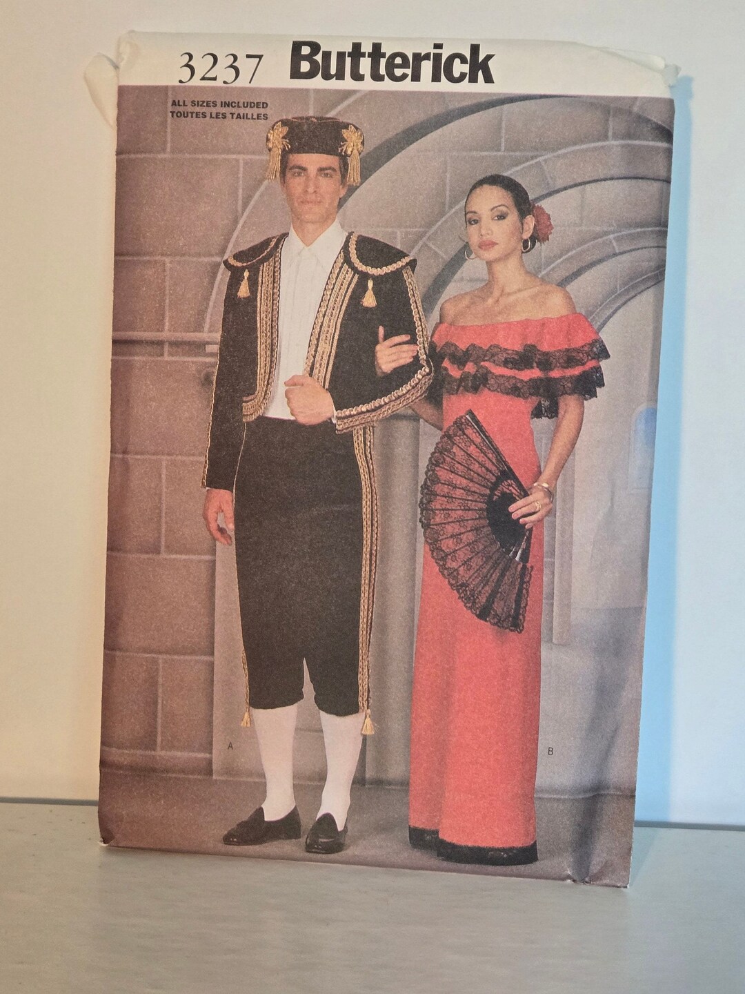 Butterick Spanish Couple Costume Pattern 3237 - Spanish Toreador ...