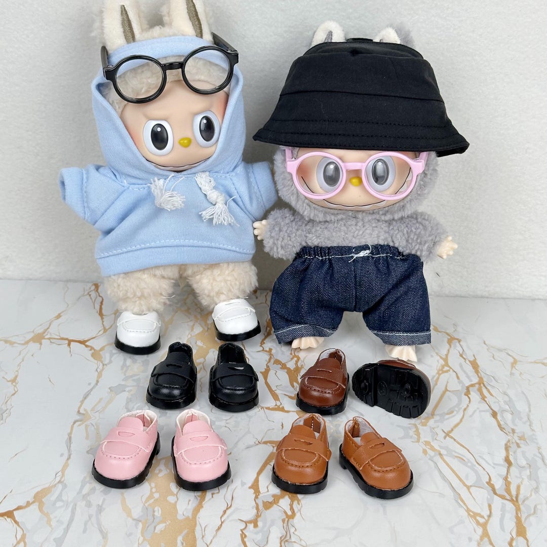 Labubu Leather Shoes, Labubu Mini Shoes, Labubu Brown Shoes Doll ...