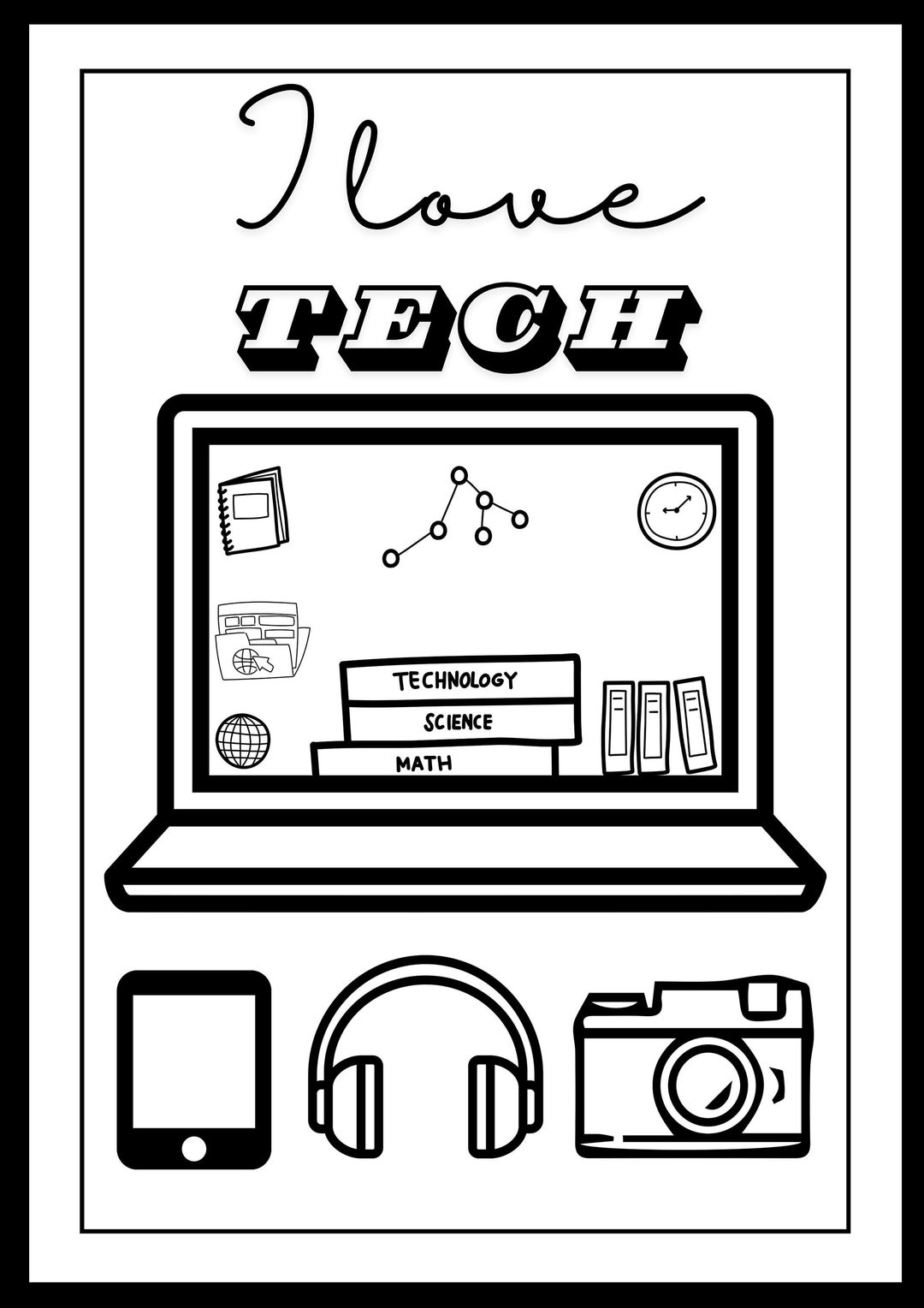 Tech Coloring Book for Adults - Etsy