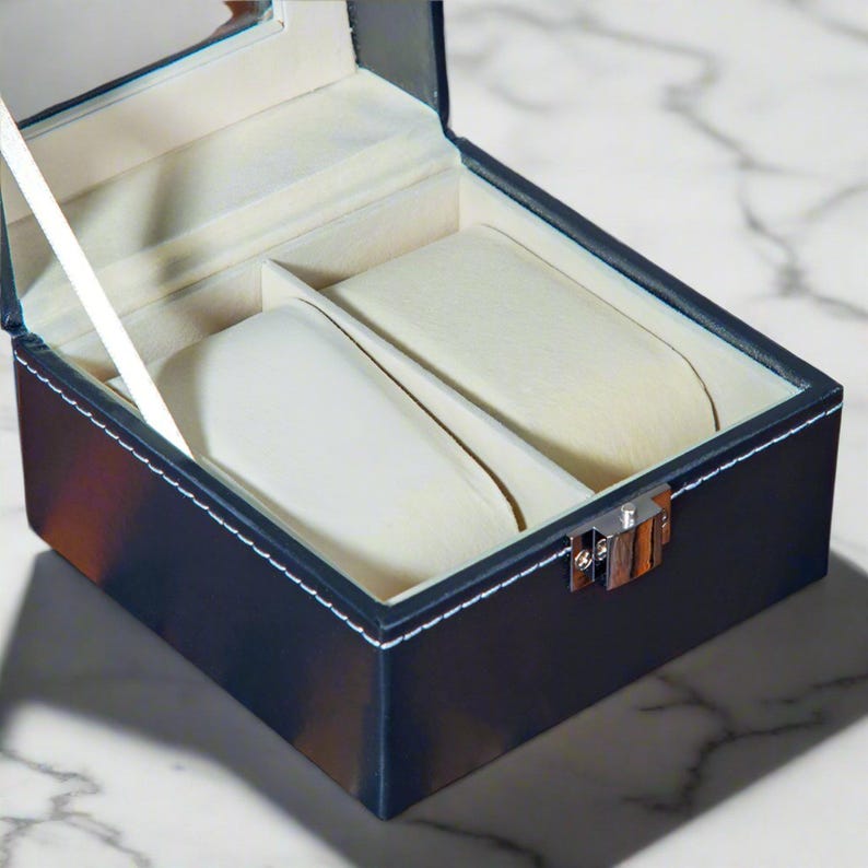 Personalized Black PU Leather Watch Box: Groomsmen Gift, Watch ...