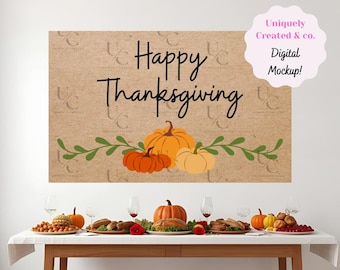 Happy Thanksgiving Banner Template (digital Download) - Etsy