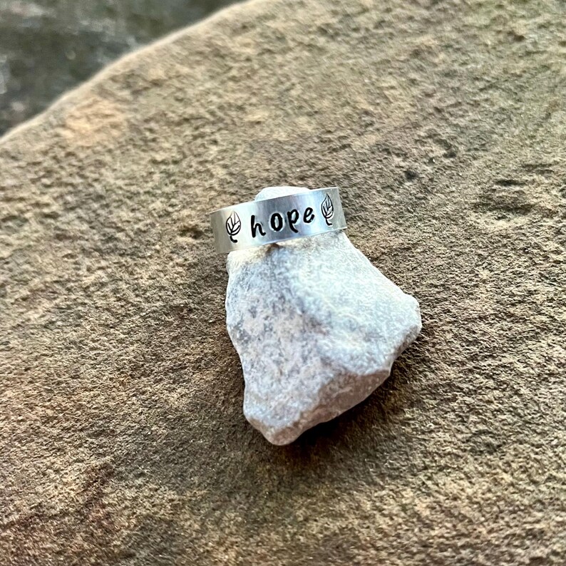 Stamped Design Rings - Etsy