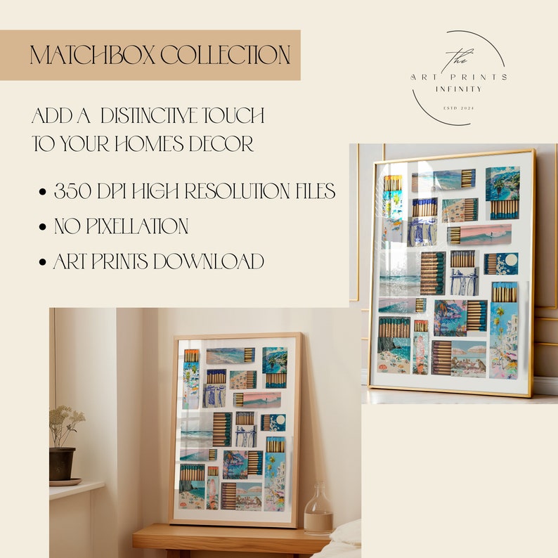 Coastal Cowgirl Matchbox Print Room Decor Aesthetic, Blue Trendy ...