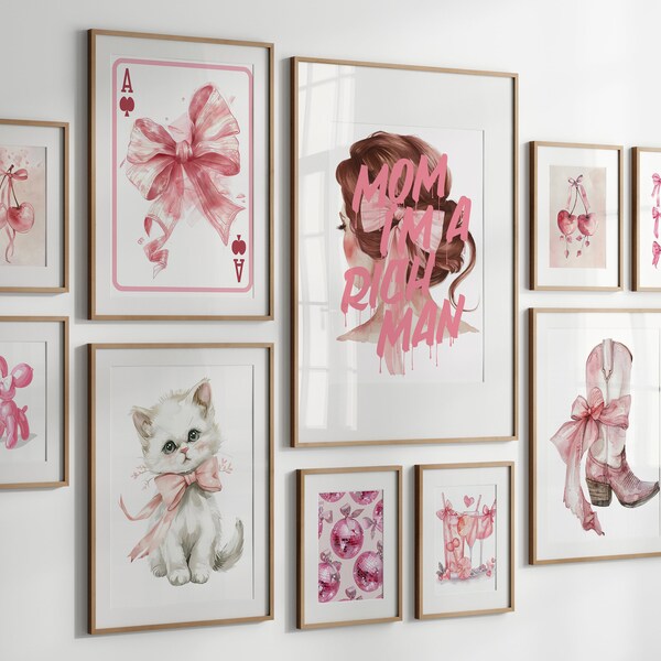 Pink Bows Wall Posters - Etsy