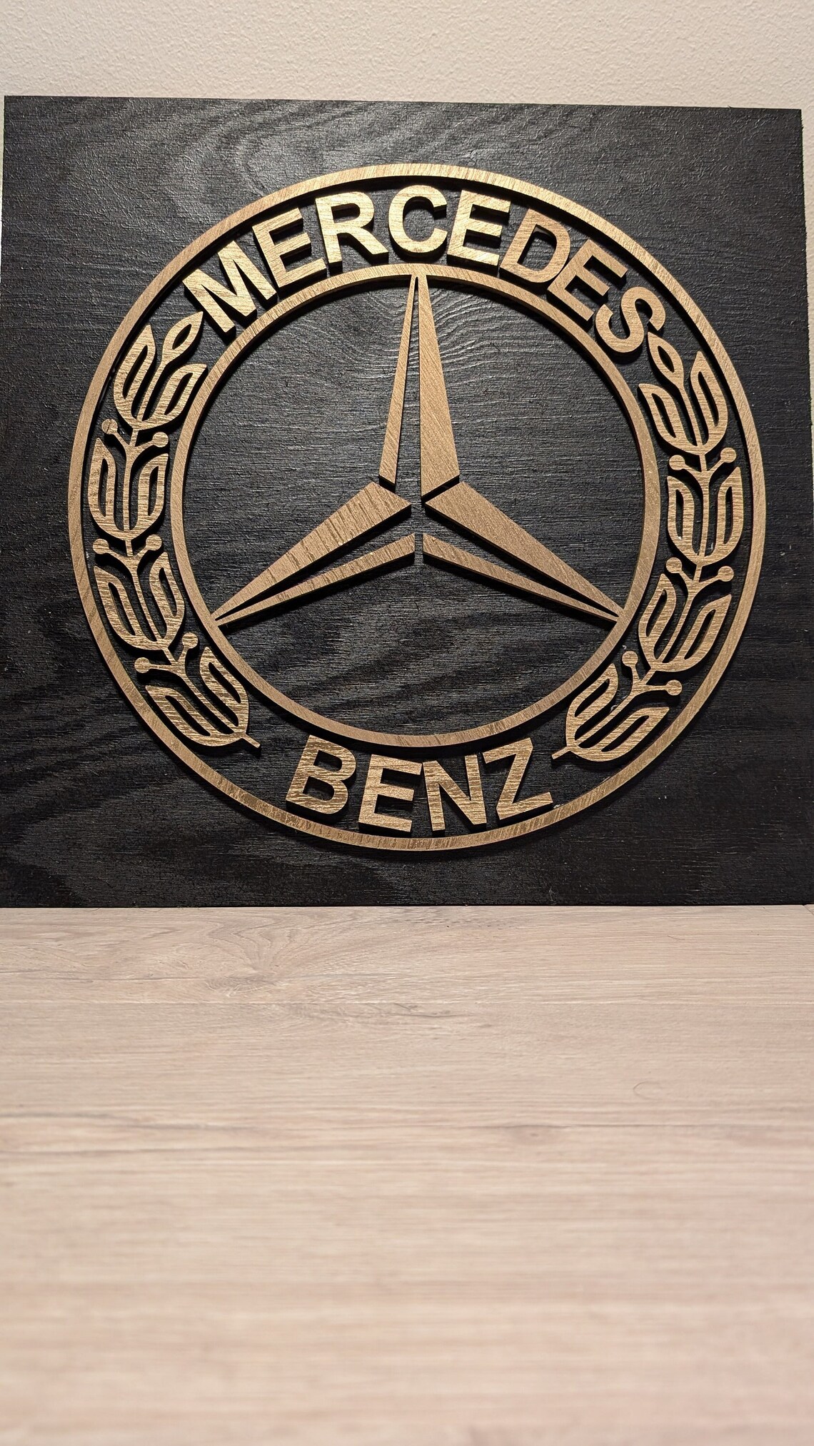 Mercedes Gold Version Logo, Mercedes Wall Decor, Gift, Cars , Christmas ...