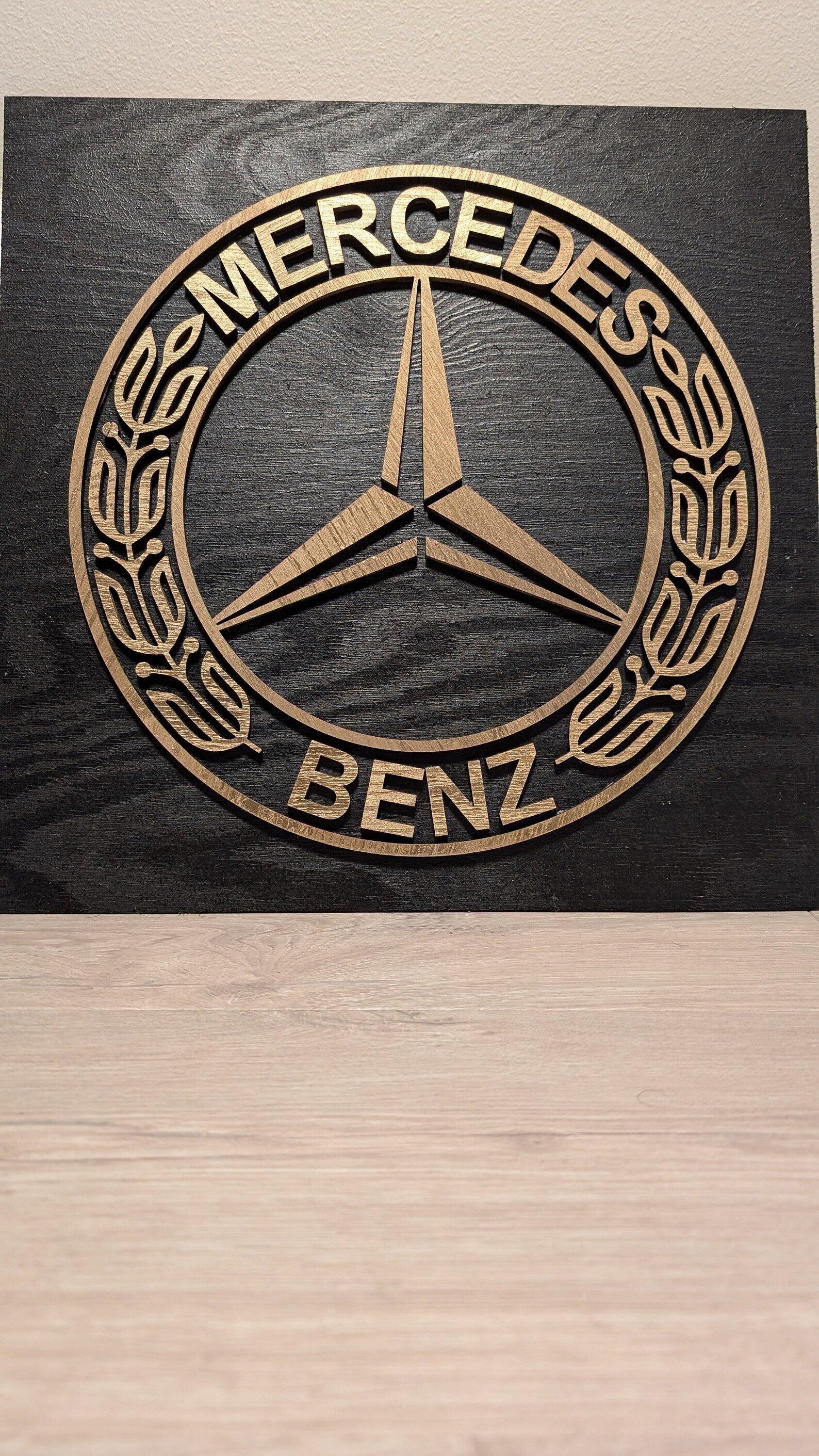Mercedes Gold Version Logo, Mercedes Wall Decor, Gift, Cars , Christmas ...