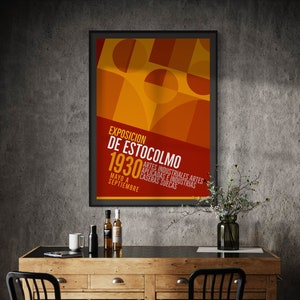 Spanish Exhibition Poster Image Digital Download Vintage Retro Style ...