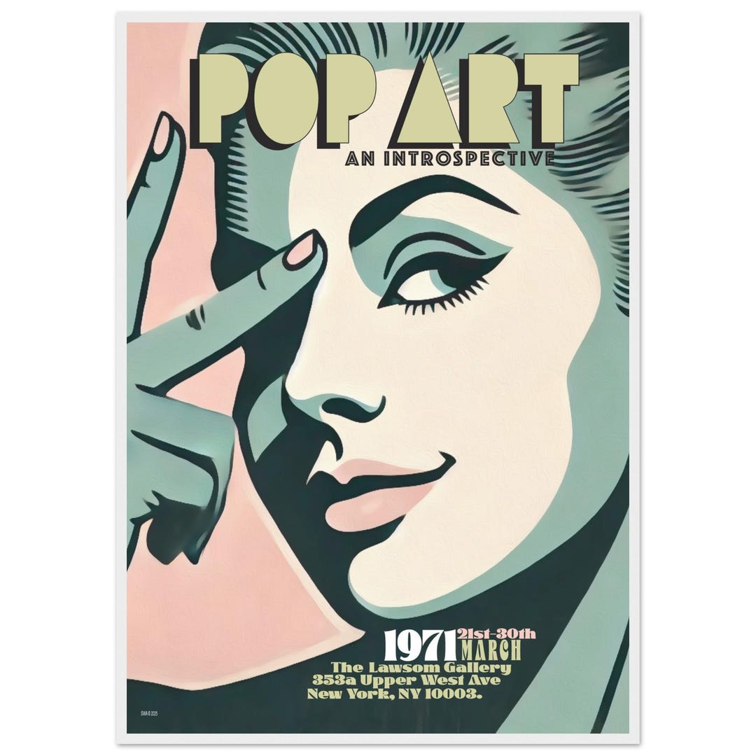 Framed Pop Art 60s Retro Exhibition Print - Vintage Poster With Free ...