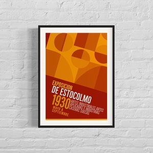Spanish Exhibition Poster Image Digital Download Vintage Retro Style ...