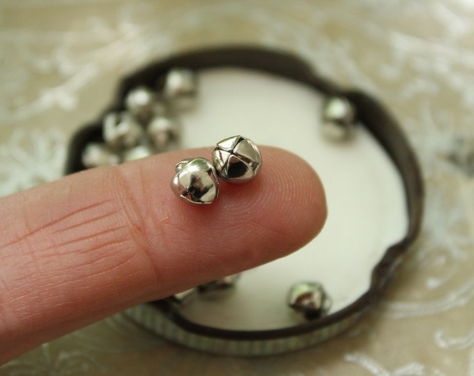 Miniature Silver Bell Whimsical Jingle Bell Decorating Spray for the ...