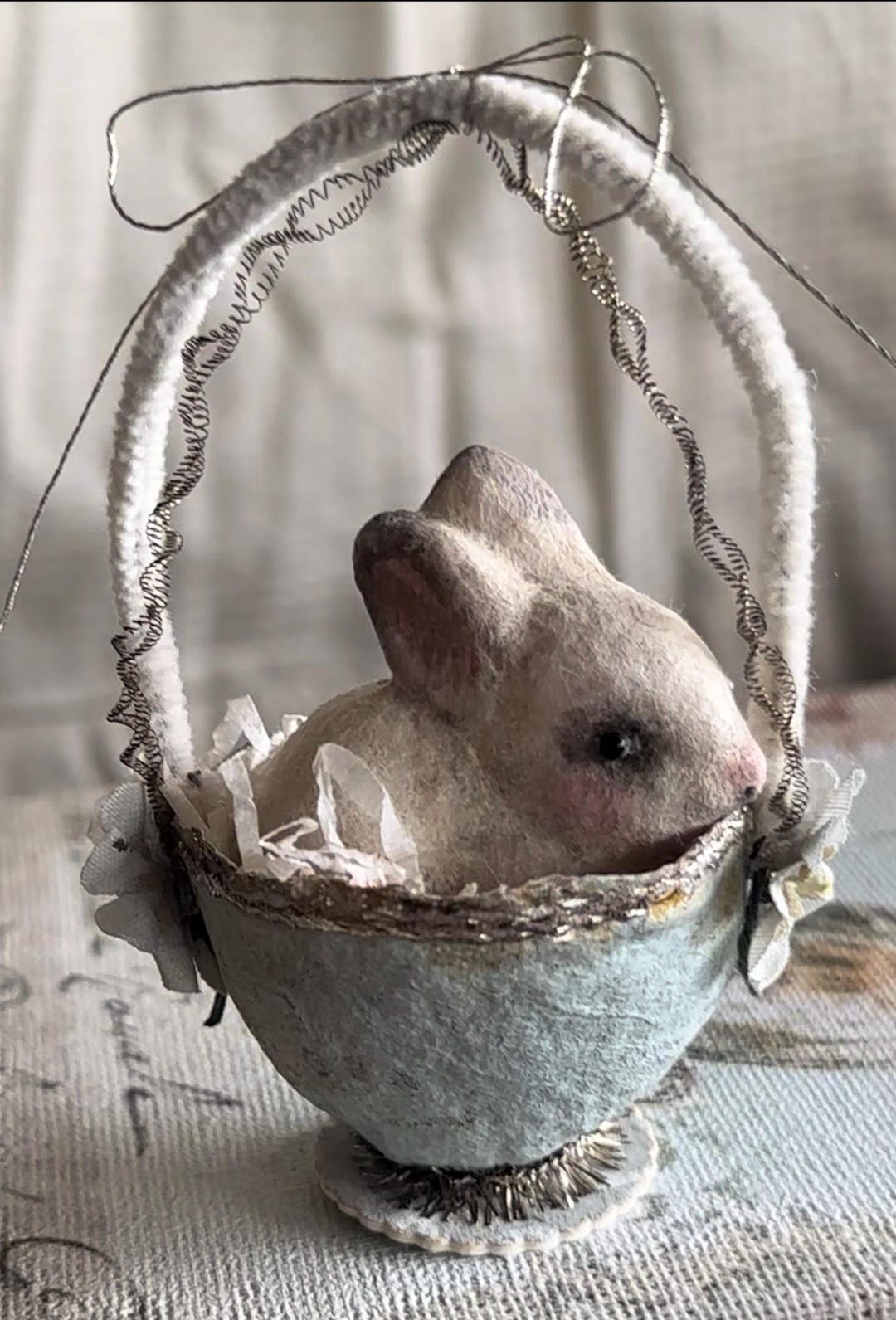 Spring Bunnies Online Class and Kit - Spun Cotton Bunny and Egg Basket ...