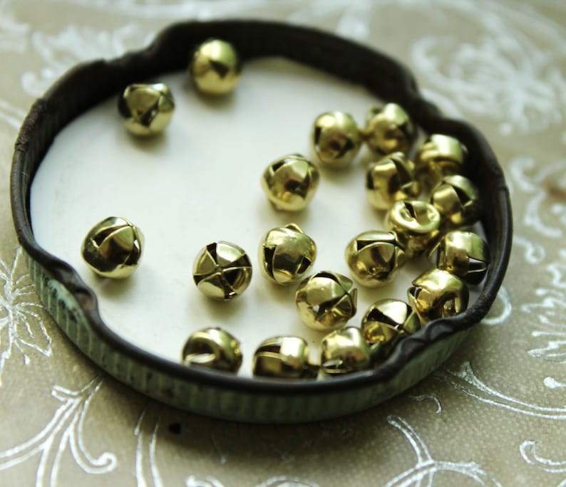 Tiny Bright Gold Bells 6mm Primitive Christmas Jingle Bells - Etsy