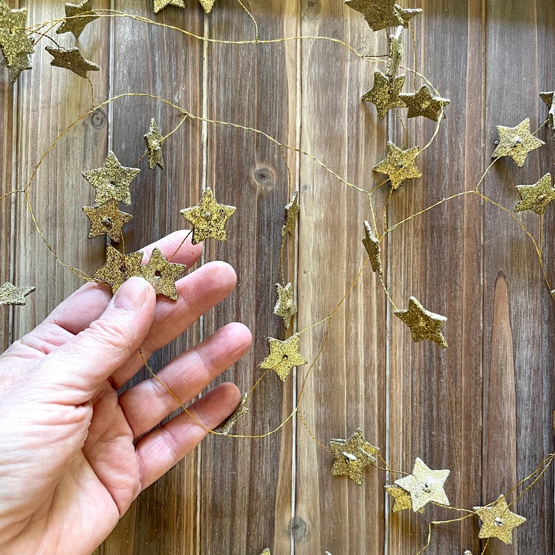 Hanging Gold Stars Garland - Etsy