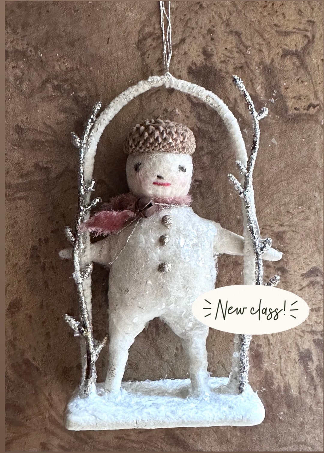 Snowbabies Ornament Tutorial Online Class and Kit - Spun Cotton Snowman ...