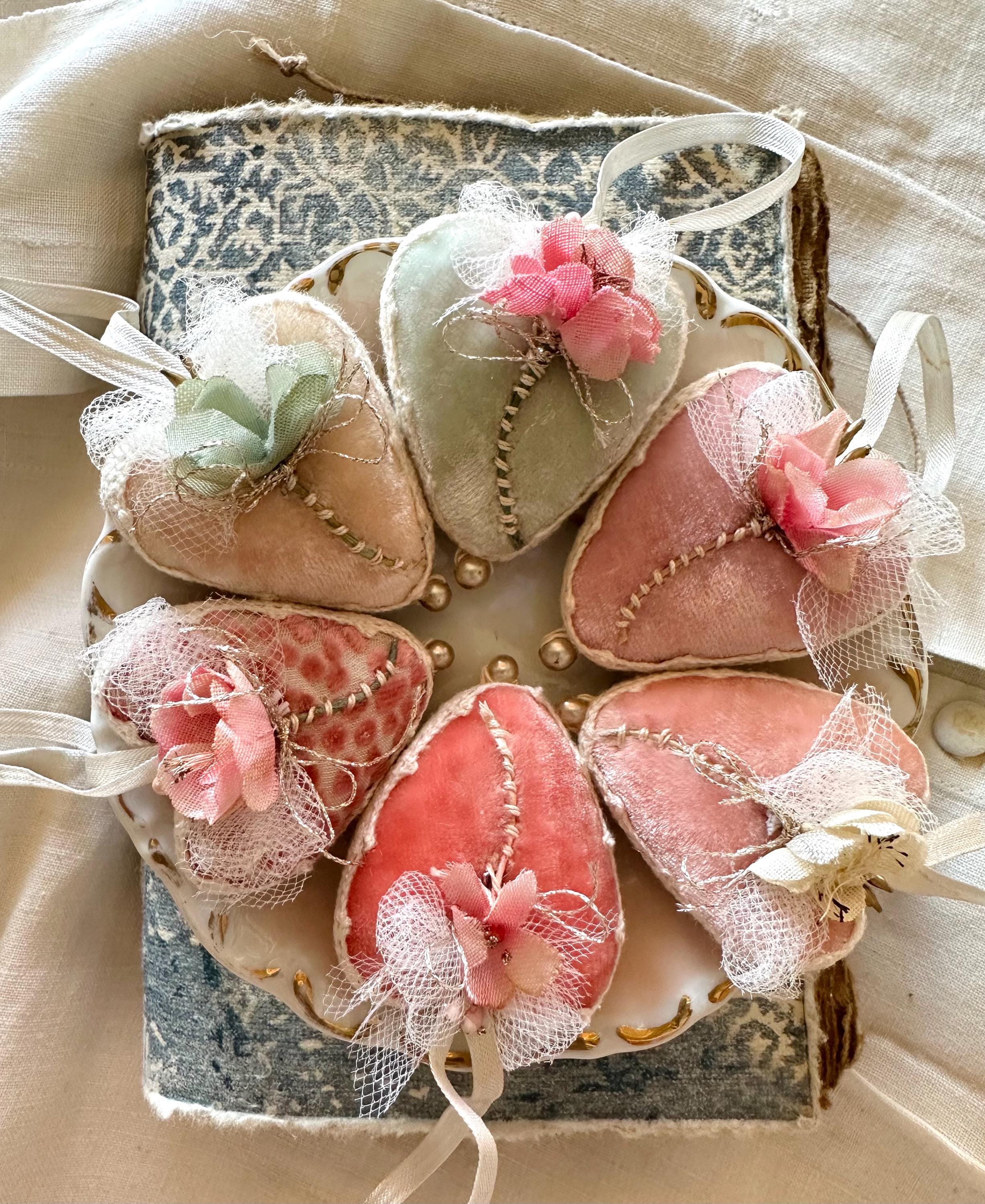 Velvet Heart Valentine Tokens - CUSTOM ORDER Handmade Romantic ...