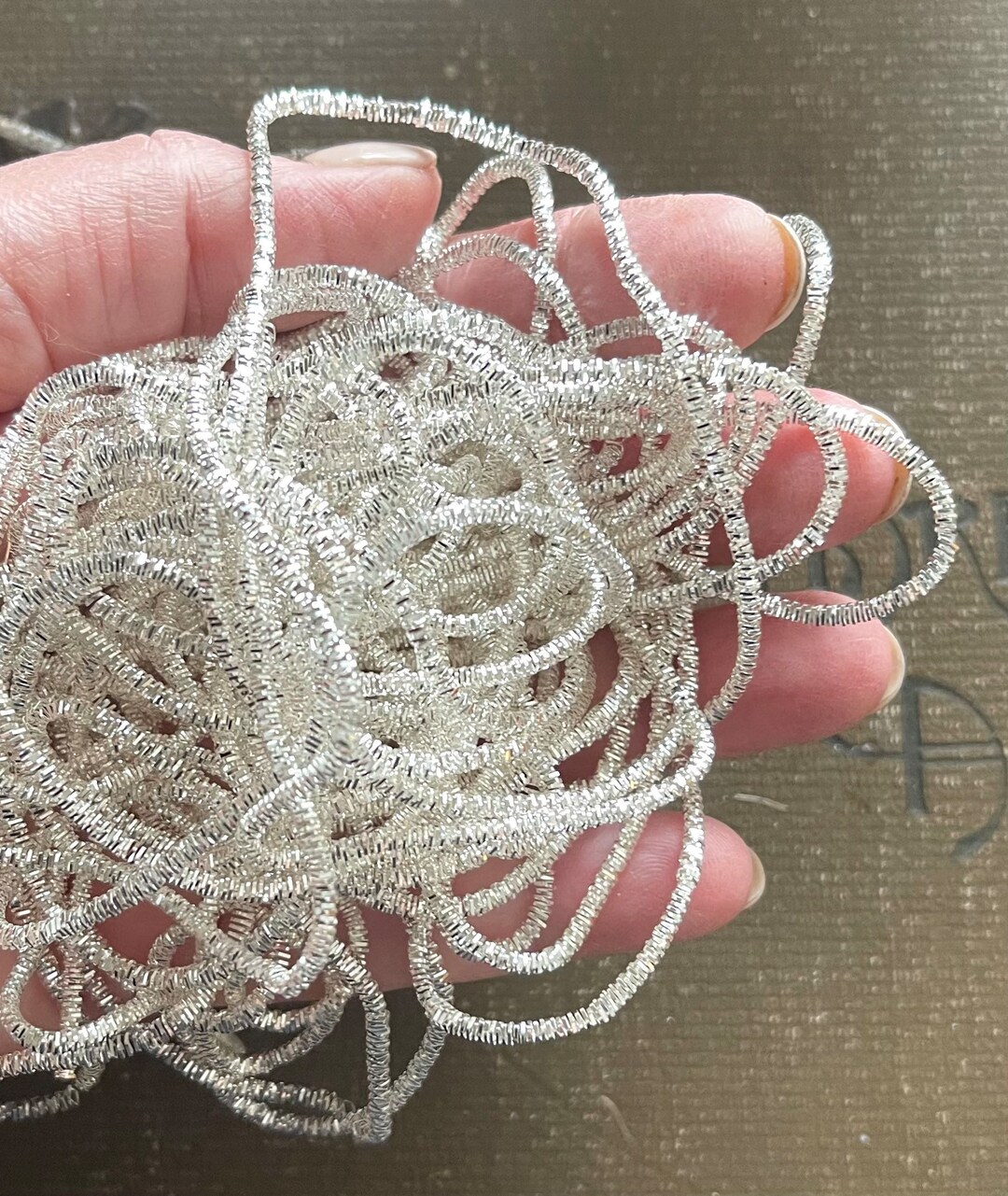 Silver Bouillon Wire - Sparkling Christmas Ornament Trim, Embroidery ...