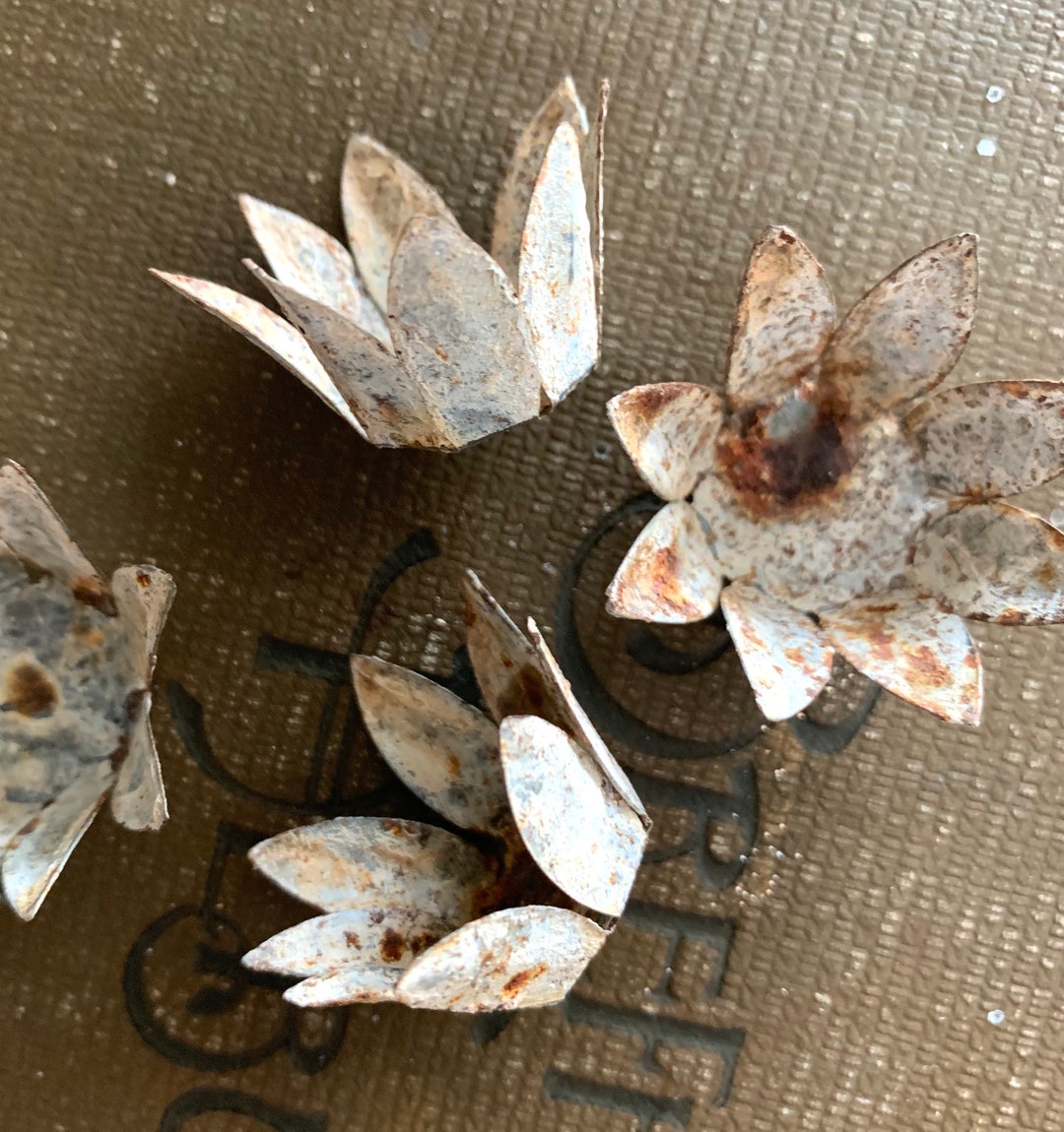 4 Rusted Metal Flower Crowns – Aged Tiara Headband Supplies - Etsy