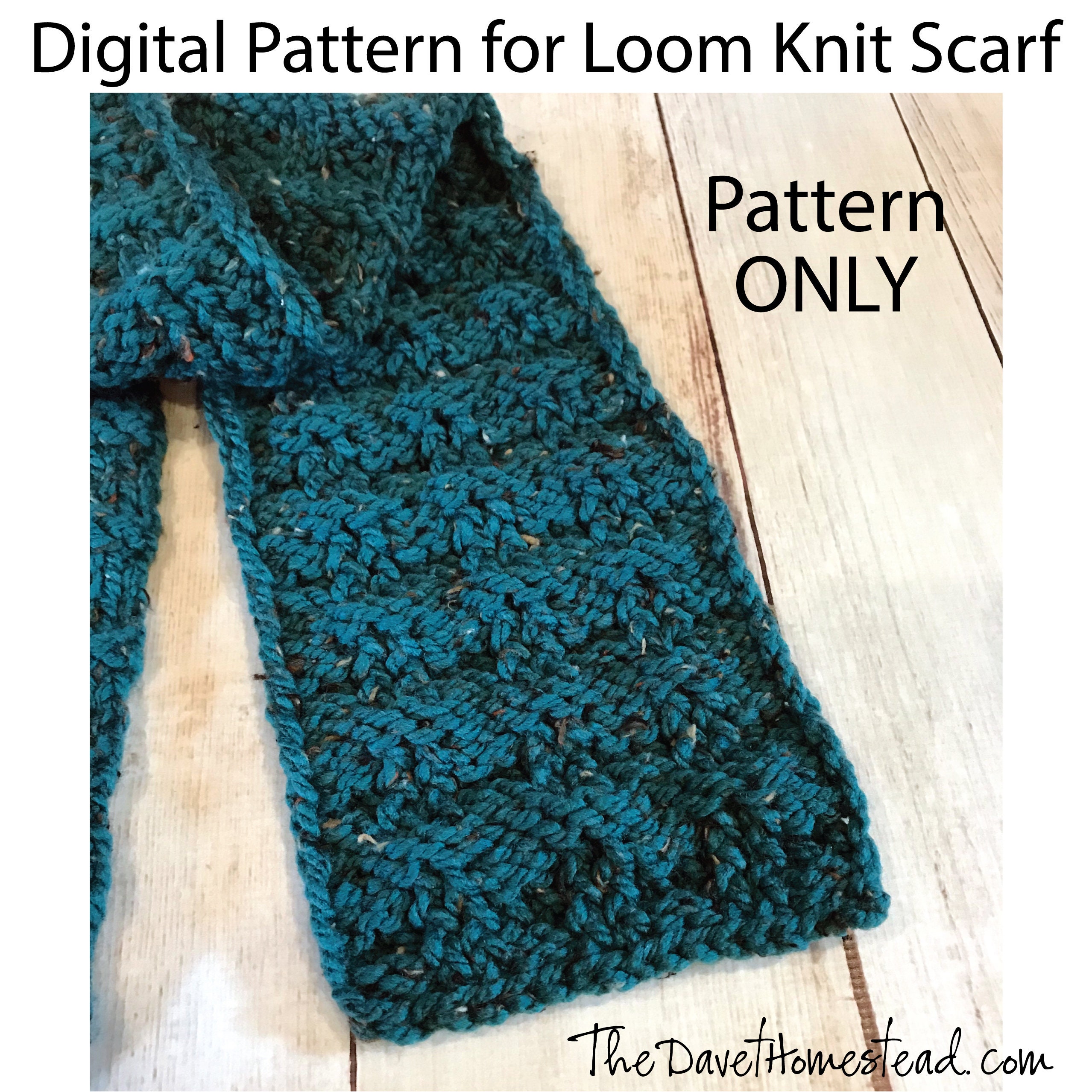 Harris Tweed Scarf - Loom Knitted Pattern and Video Tutorial - Etsy