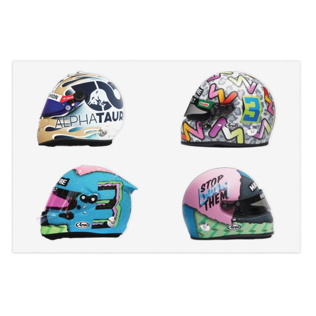 Daniel Ricciardo F1 Driver Helmet Sticker Set Pcs 4 - Etsy