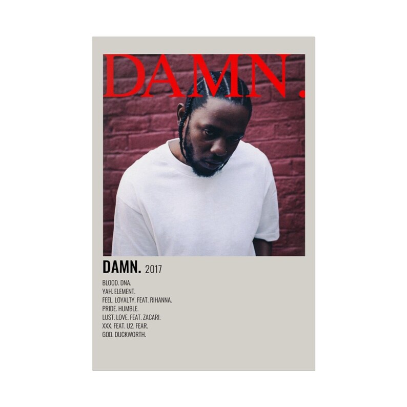 Kendrick Lamar Damn. Album Cover Poster - Etsy UK