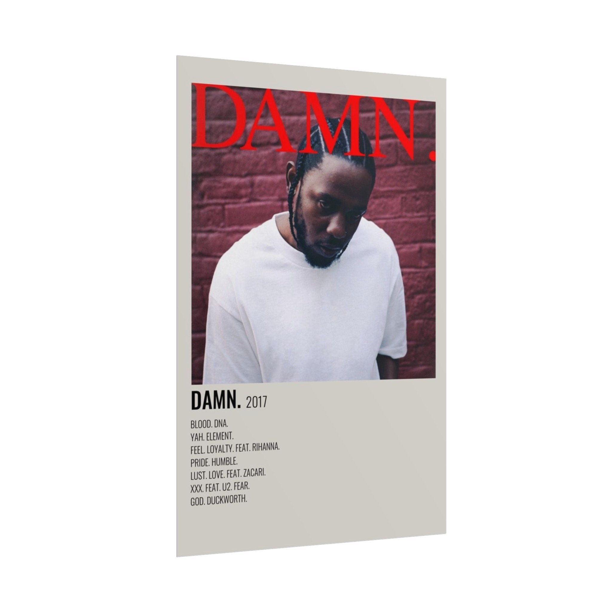 Kendrick Lamar Damn. Album Cover Poster - Etsy UK