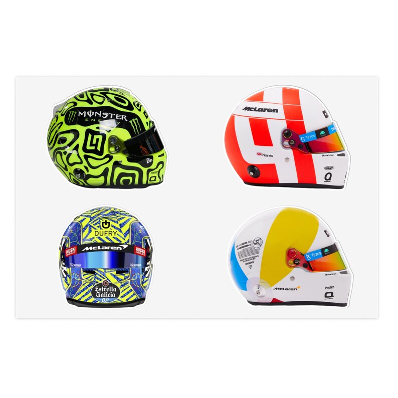 Lando Norris F1 Driver Helmet Sticker Set Pcs 4 - Etsy