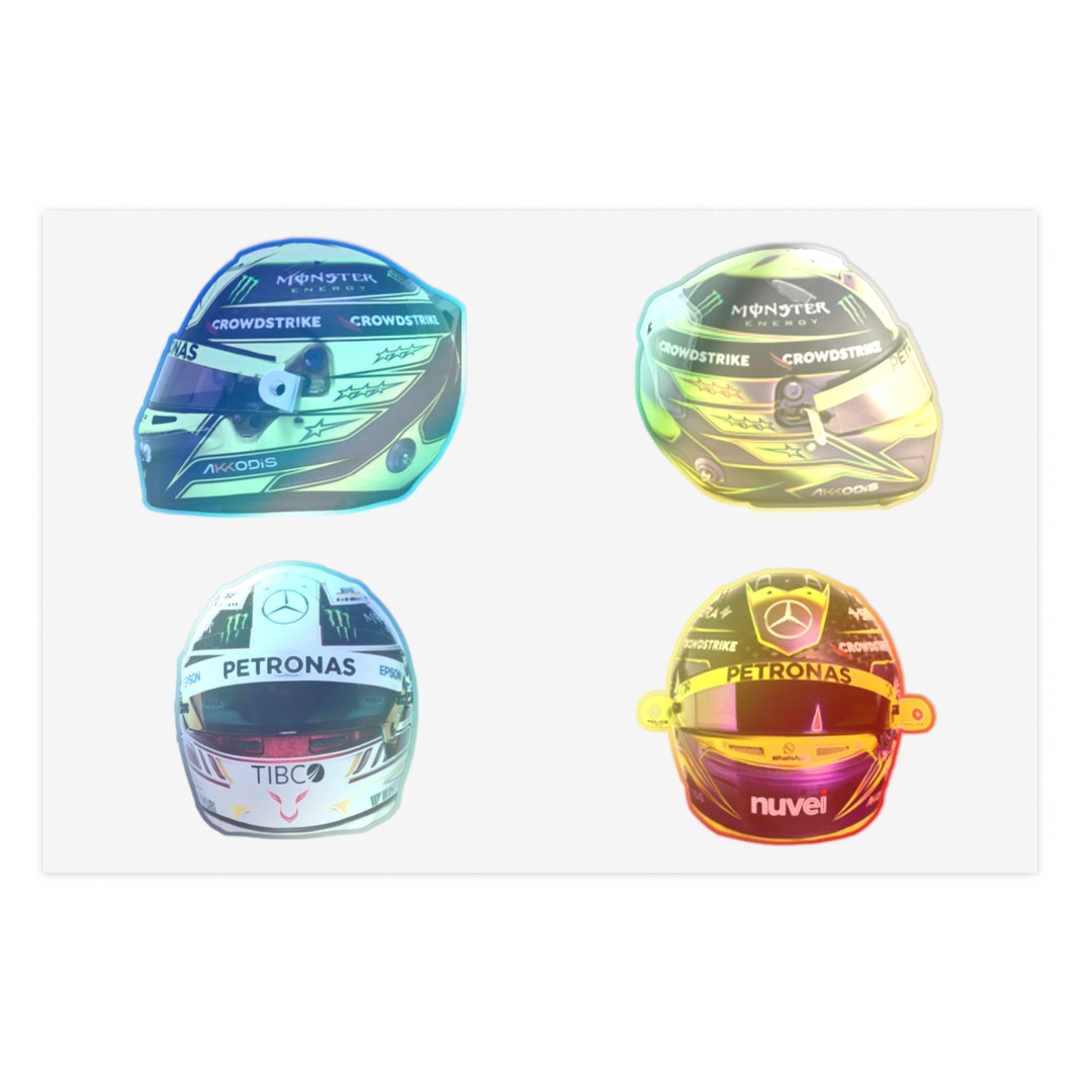 Lewis Hamilton F1 Driver Helmet Sticker Set 4 Pcs - Etsy
