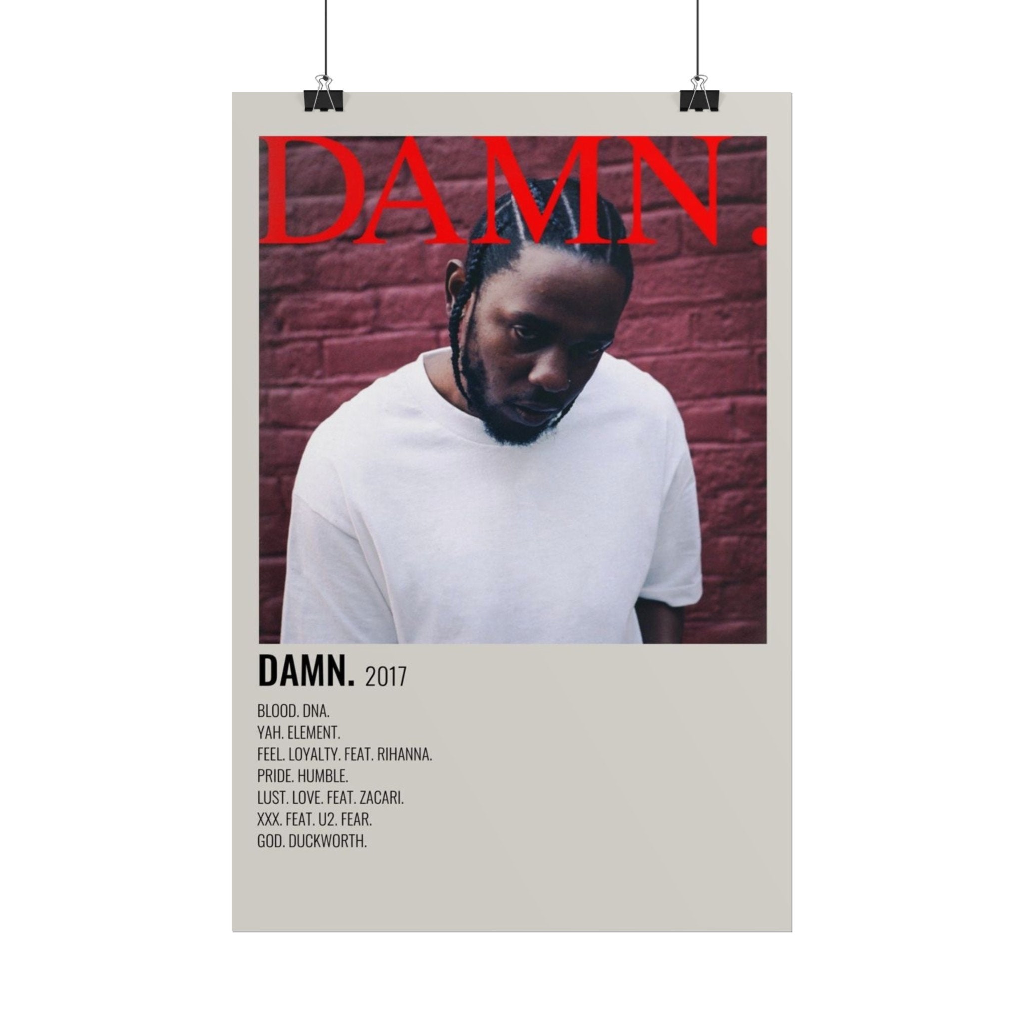 Kendrick Lamar Damn. Album Cover Poster - Etsy UK