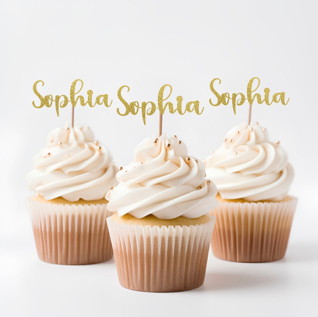 Custom Cupcake Topper, Personalised Cupcake Topper, Cake Topper ...