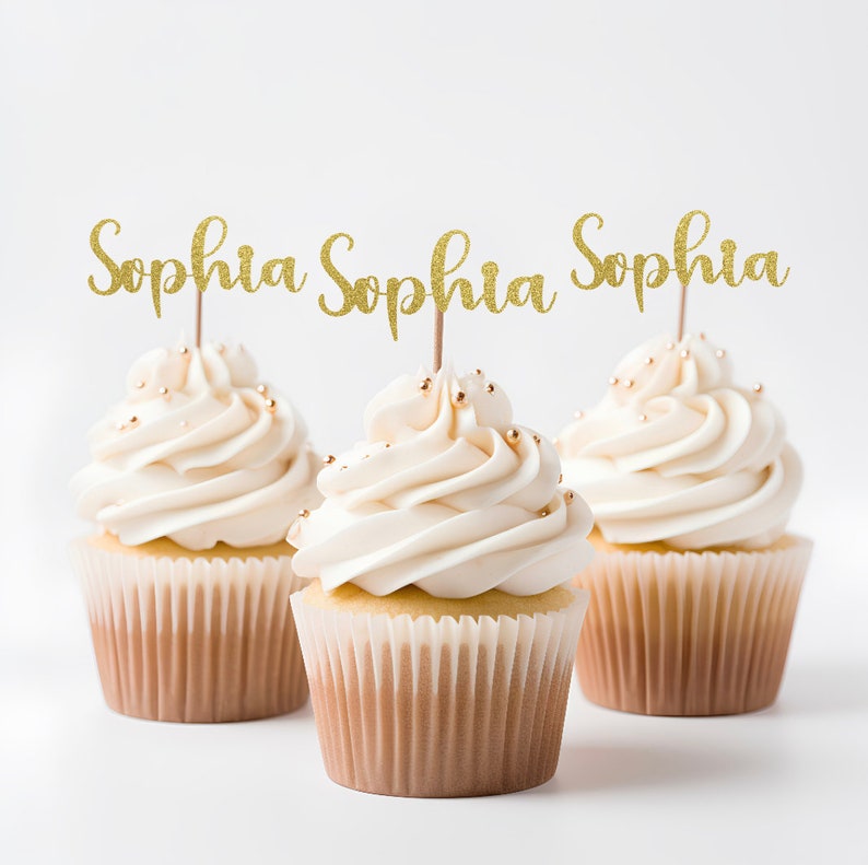 Custom Cupcake Topper, Personalised Cupcake Topper, Cake Topper ...