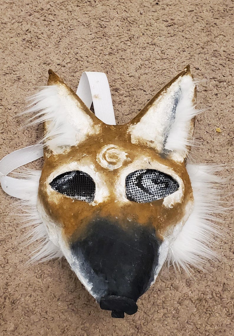 Maned Wolf/african Wild Dog Therian Mask - Etsy