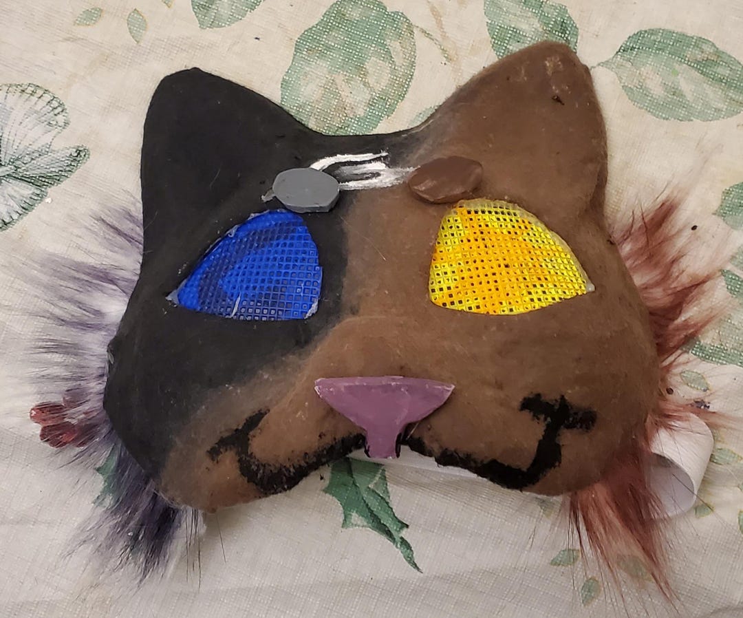 Black and Brown Cat Therian Mask - Etsy