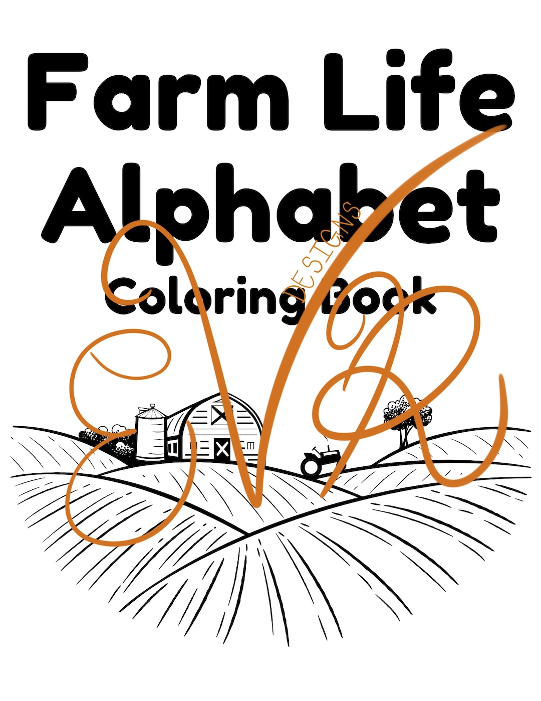 Farmyard Fun: Alphabet Coloring Pages for Kids Printable Farm Theme ...