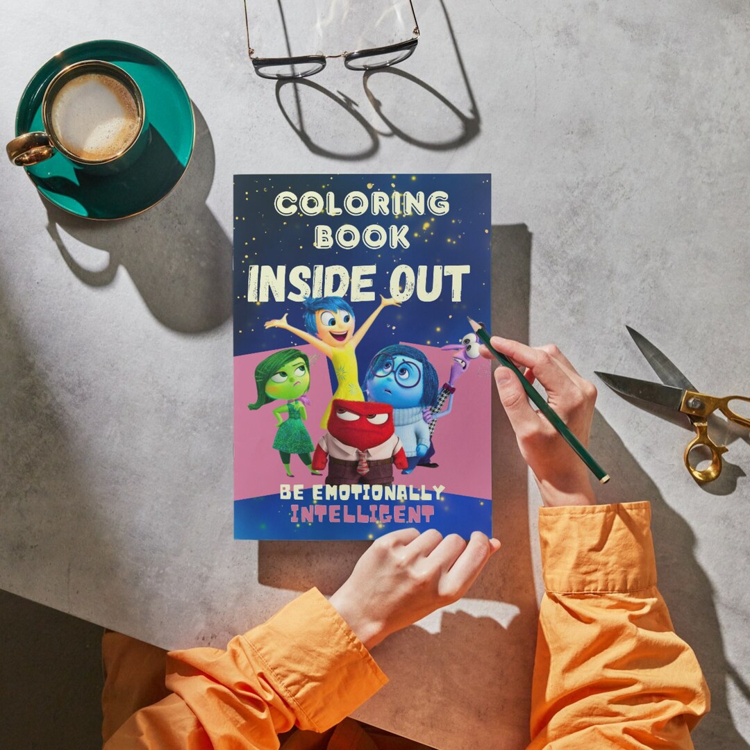 Inside Out 2 Coloring Book | Interactive and Educational | Enhances ...