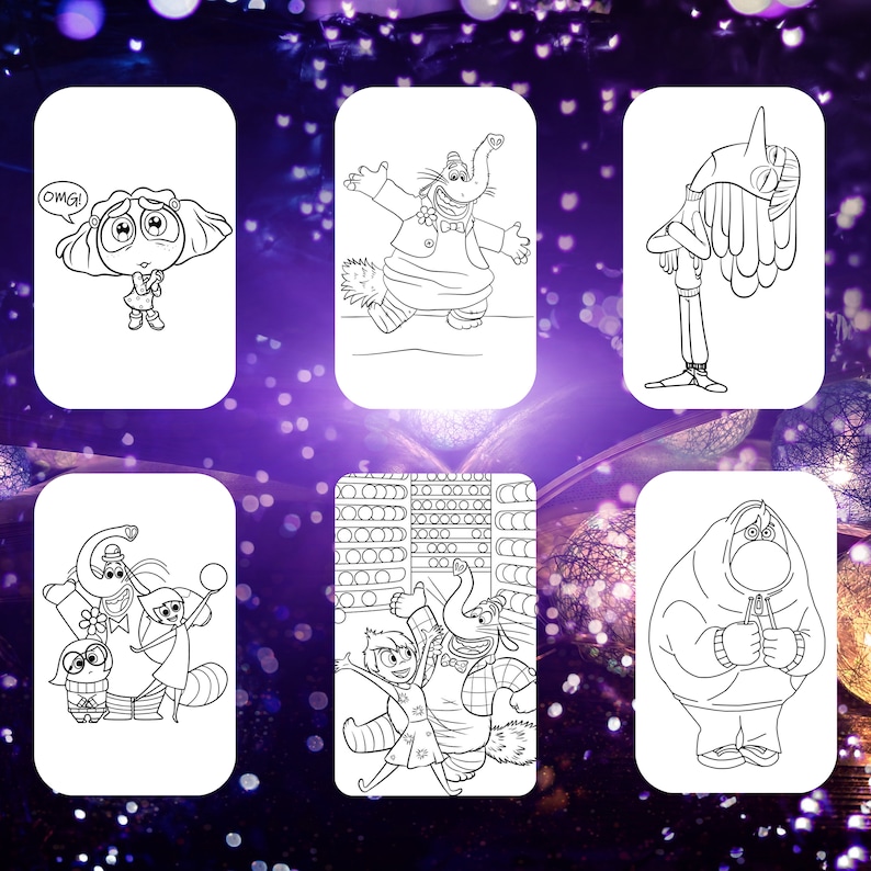 Inside Out 2 Coloring Book | Interactive and Educational | Enhances ...