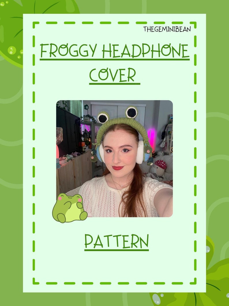 Crocheted Frog Headphone Cover Pattern - Etsy