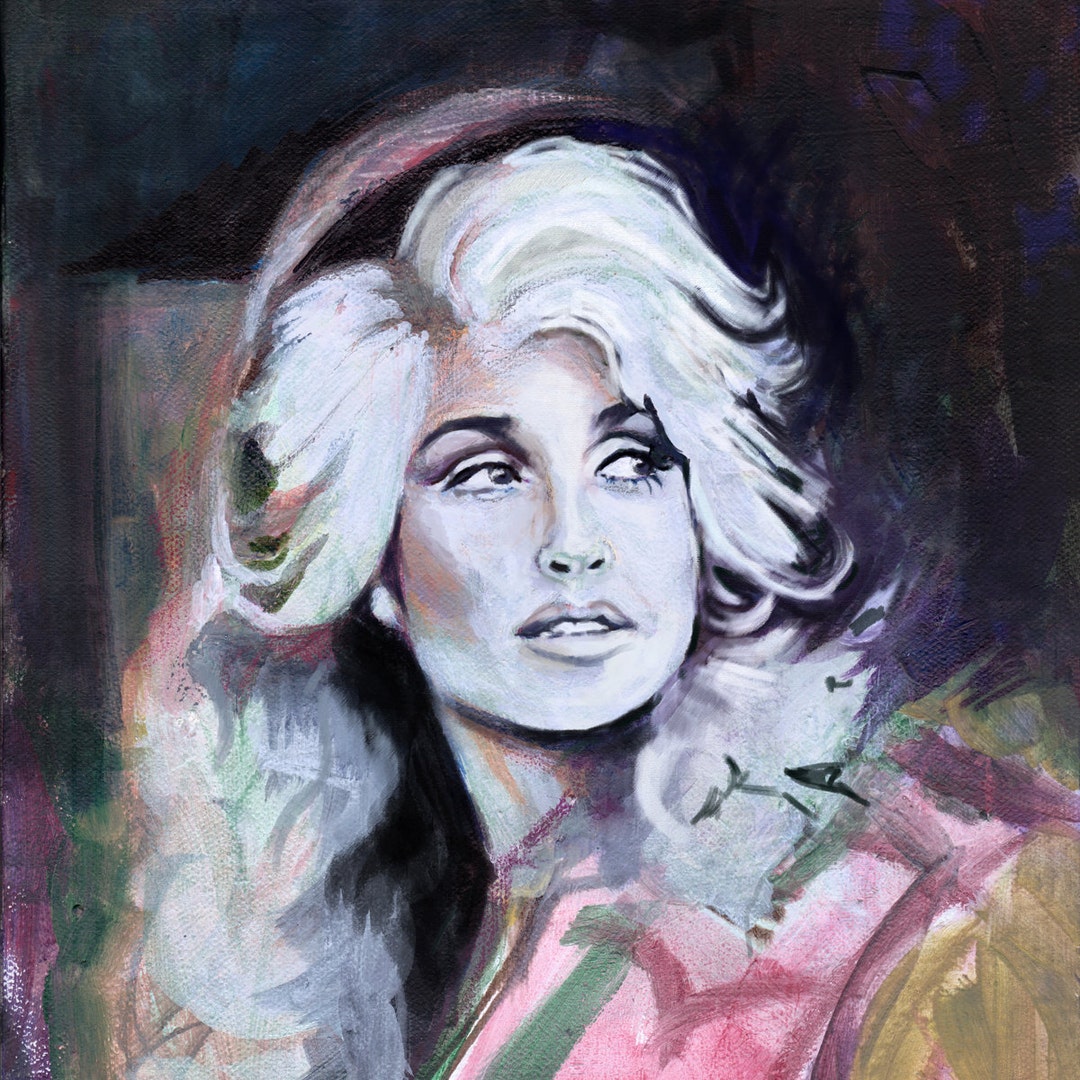 Dolly Parton, Painting, Portrait, Wall Decor, Country Music, Nashville ...