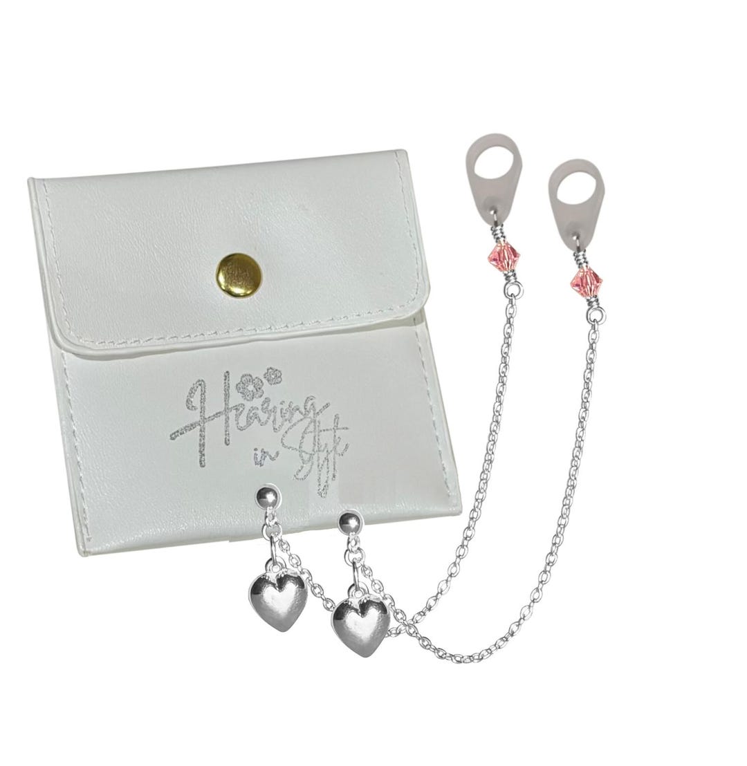 Sterling Silver Elegant Hearing Aid Retention Earring - Silver Heart - Etsy