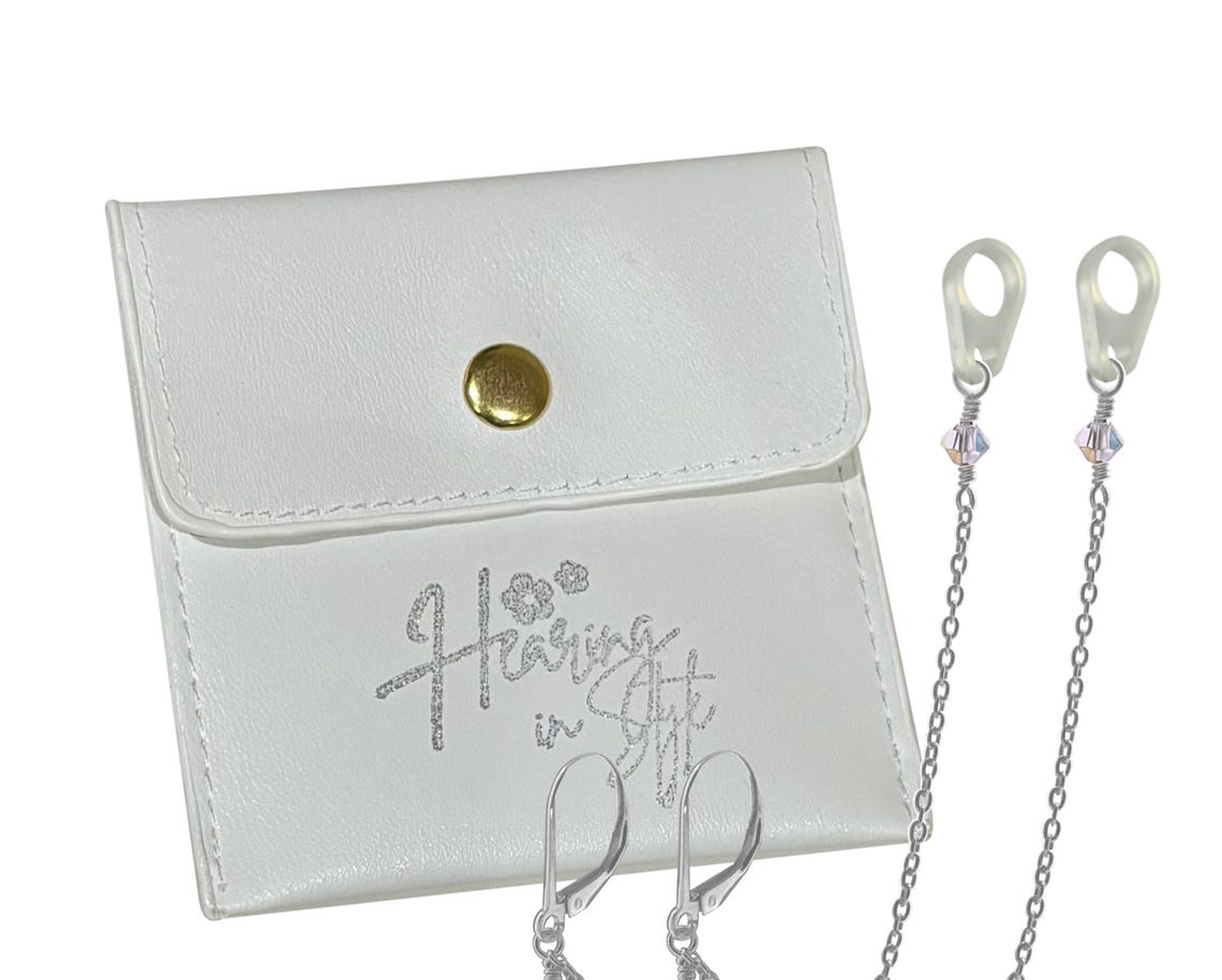 Sterling Silver Elegant Hearing Aid Retention Earring - Pearl Grace - Etsy