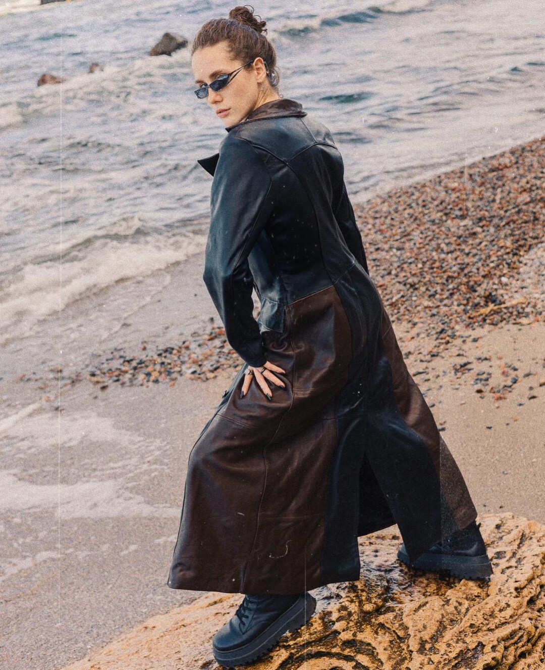 Upcycled Leather Coat for Men and Women, Trinity Coat, Fall Clothing ...