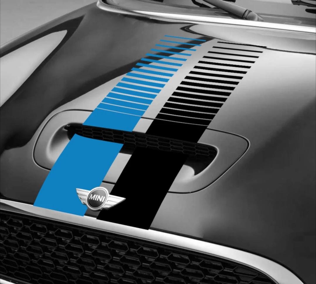 For MINI COOPER S One R56 R60 F54 F55 F56 F60 Bonnet Stripes Stickers ...