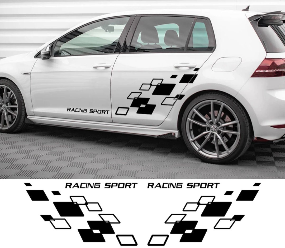For VW GOLF MK6 MK7 MK8 Side Stripes Stickers Vinyl Graphics Decals ...