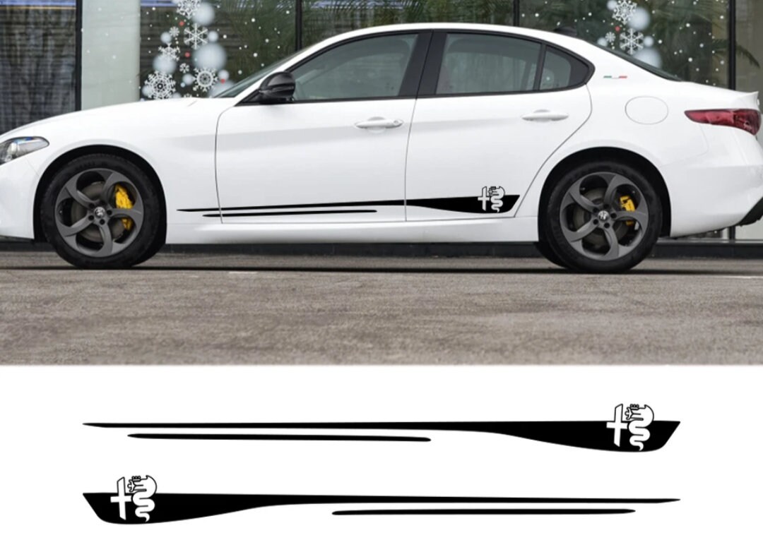 For ALFA ROMEO Giulia Brera Stelvio Side Stripes Stickers Vinyl ...