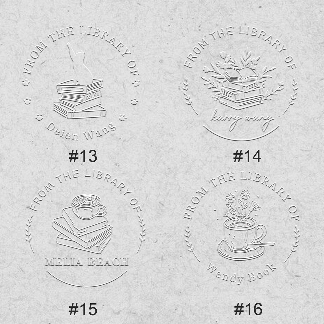 Personalized Ex Libris Stamps, Customized Library Stamps and Embossing ...